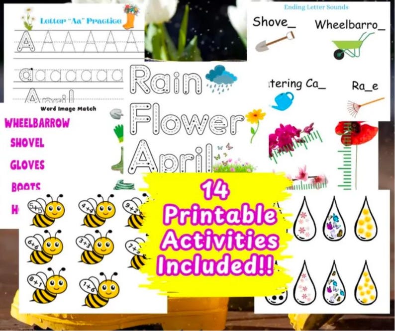 April Lesson Plan Themes for Preschool Activities - Etsy