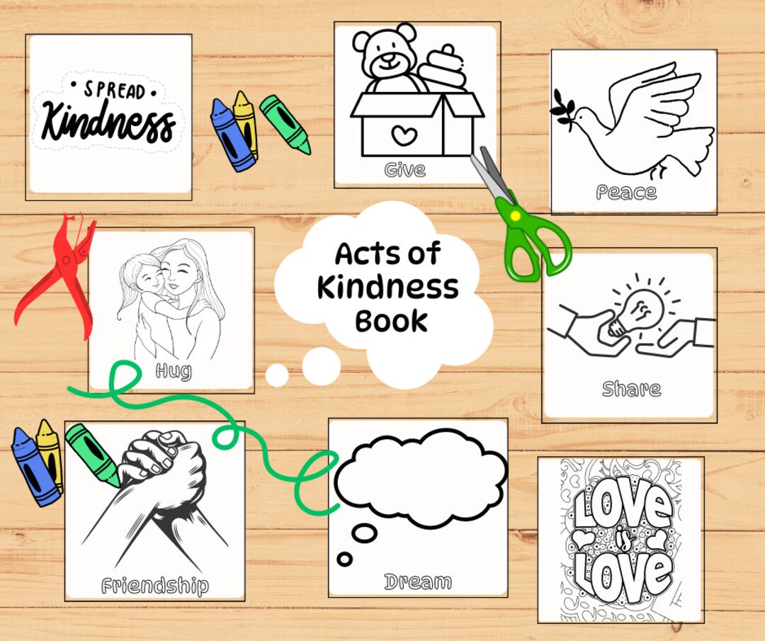 Acts of Kindness Book Language Arts Activity - Etsy