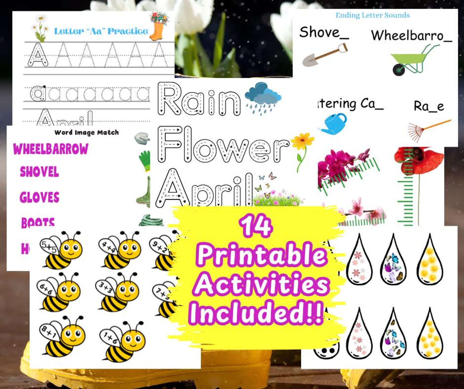 April Showers Bring May Flowers! Preschool Lesson Plan! - Etsy