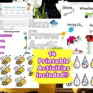 April Showers Bring May Flowers! Preschool Lesson Plan! - Etsy