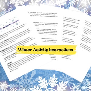 Winter Activities for Preschool/5-day Lesson Plan With Crafts, Literacy ...