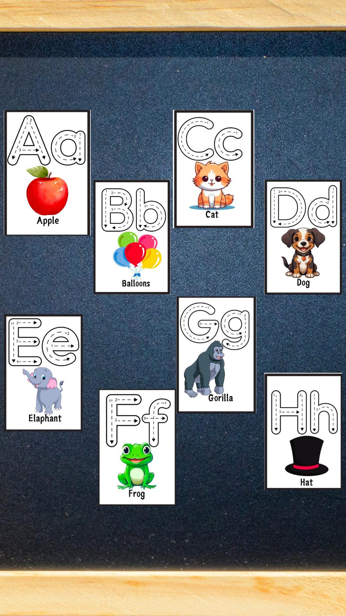 Alphabet Sounds Tracing Cards - Etsy