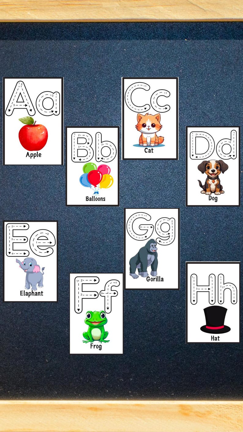 Alphabet Sounds Tracing Cards - Etsy