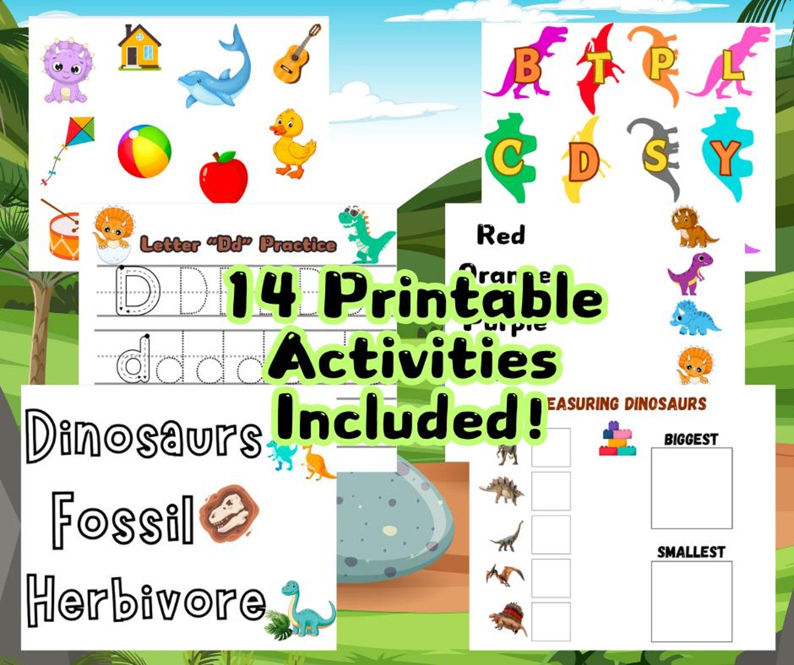Dinosaur Lesson Plan for Preschool and Kindergarten Students - Etsy