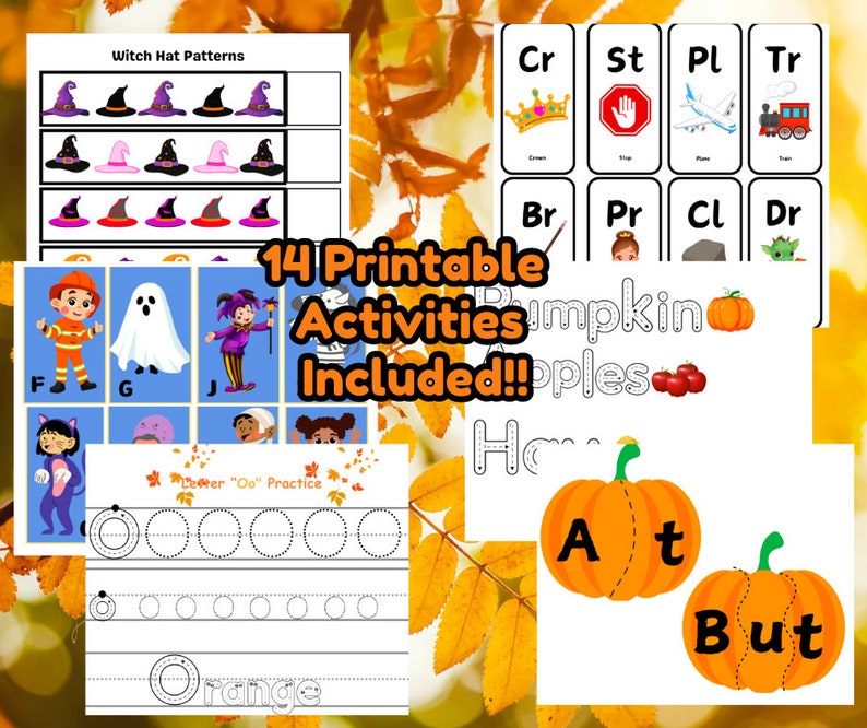 October Lesson Plan, Printable Educational Activities, Preschool ...