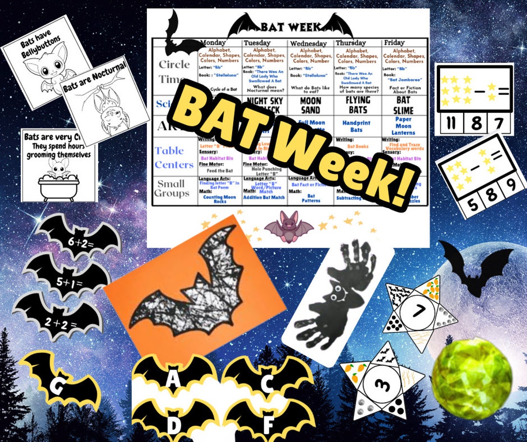 Bat Week!! Educational Activities! Full Week Lesson Plan! - Etsy