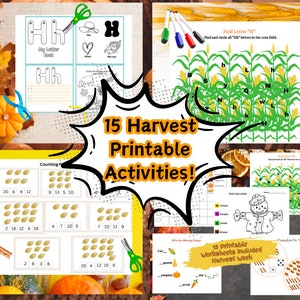 Printable Fall-themed Activity Pack for Preschoolers! Print-and-go ...