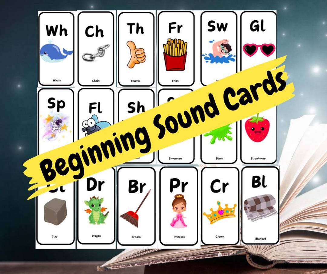 Beginning Sounds Cards Reading Tool - Etsy