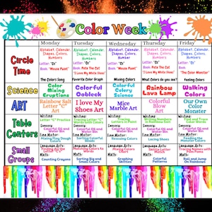 Color Week!! Lesson Plan - Etsy