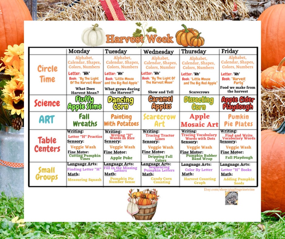 Harvest Week, Full Week Lesson Plan, Educational Autumn Activities ...