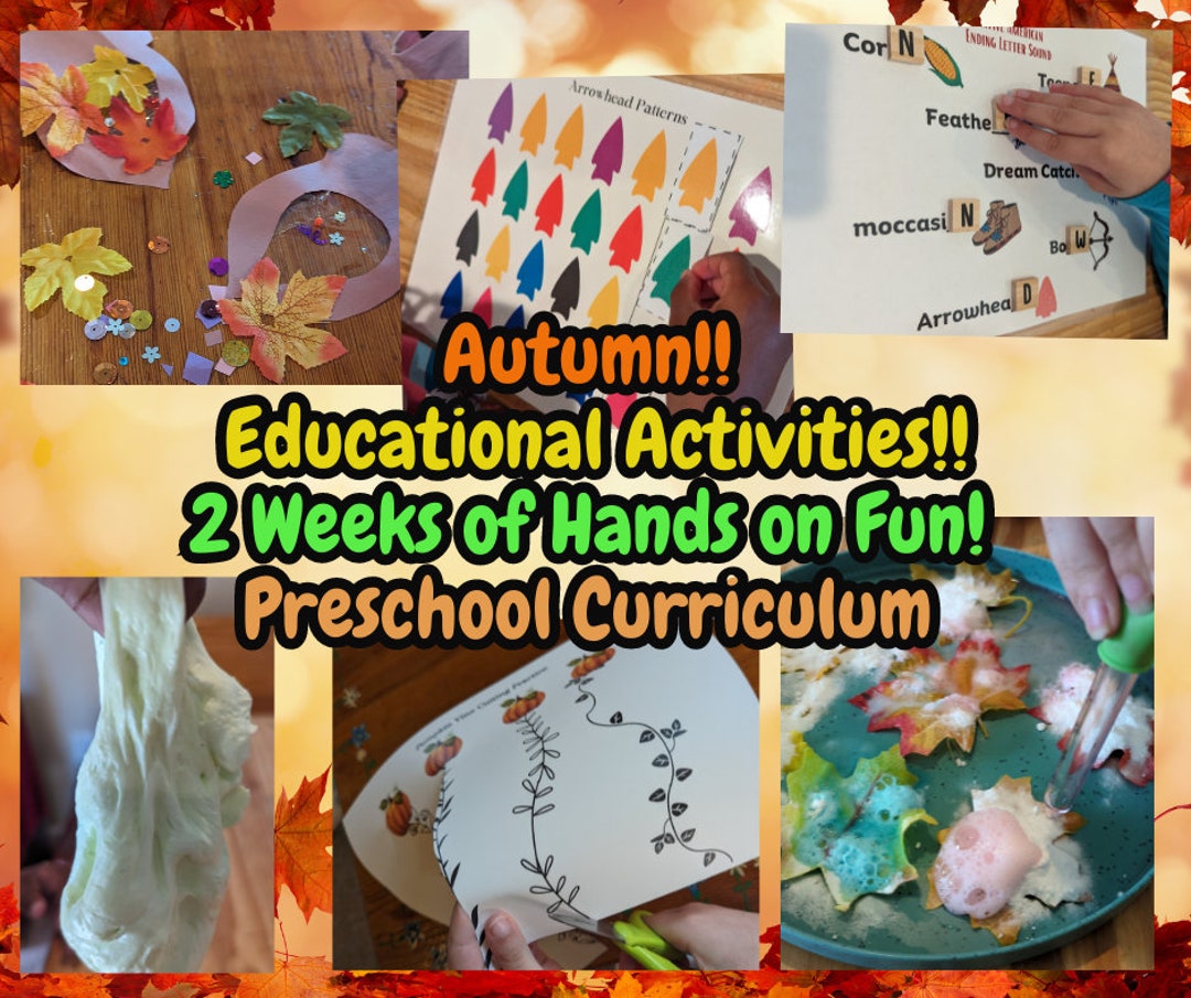 Fall Bundle Educational Preschool Curriculum 2 Full Weeks of ...