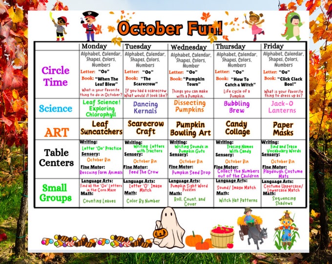 Thanksgiving Week Full Week Printable Lesson Plan, Preschool ...
