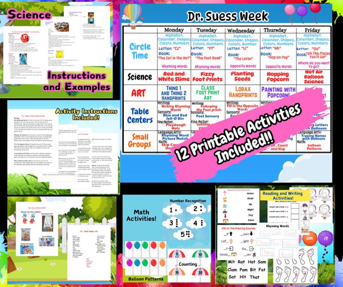 March Lesson Plan Bundle!! 4 Weeks of Educational Activities!! - Etsy