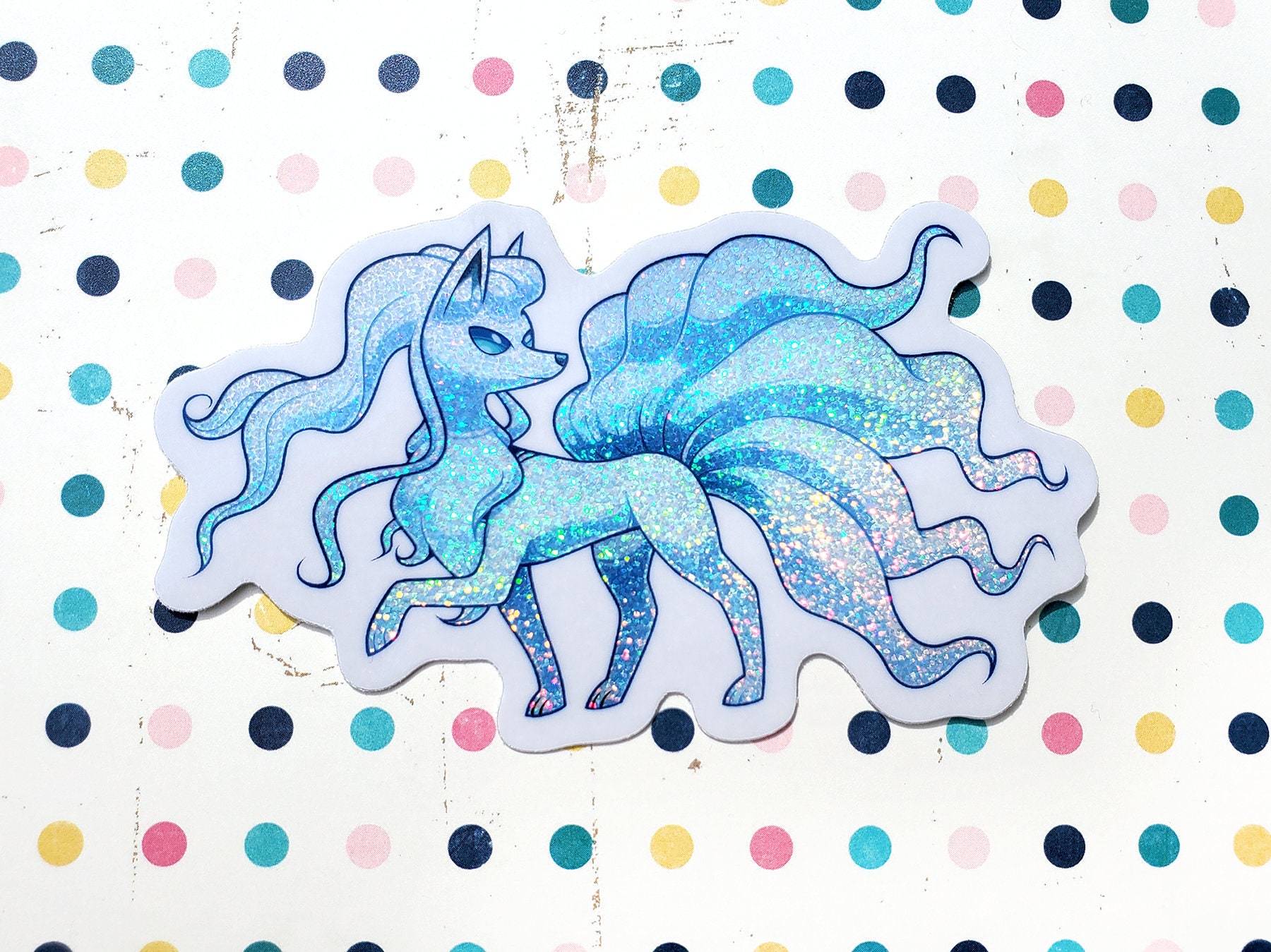 Canine Pokemon Stickers - Alolan Vulpix, Alolan Ninetales, Hisuian ...