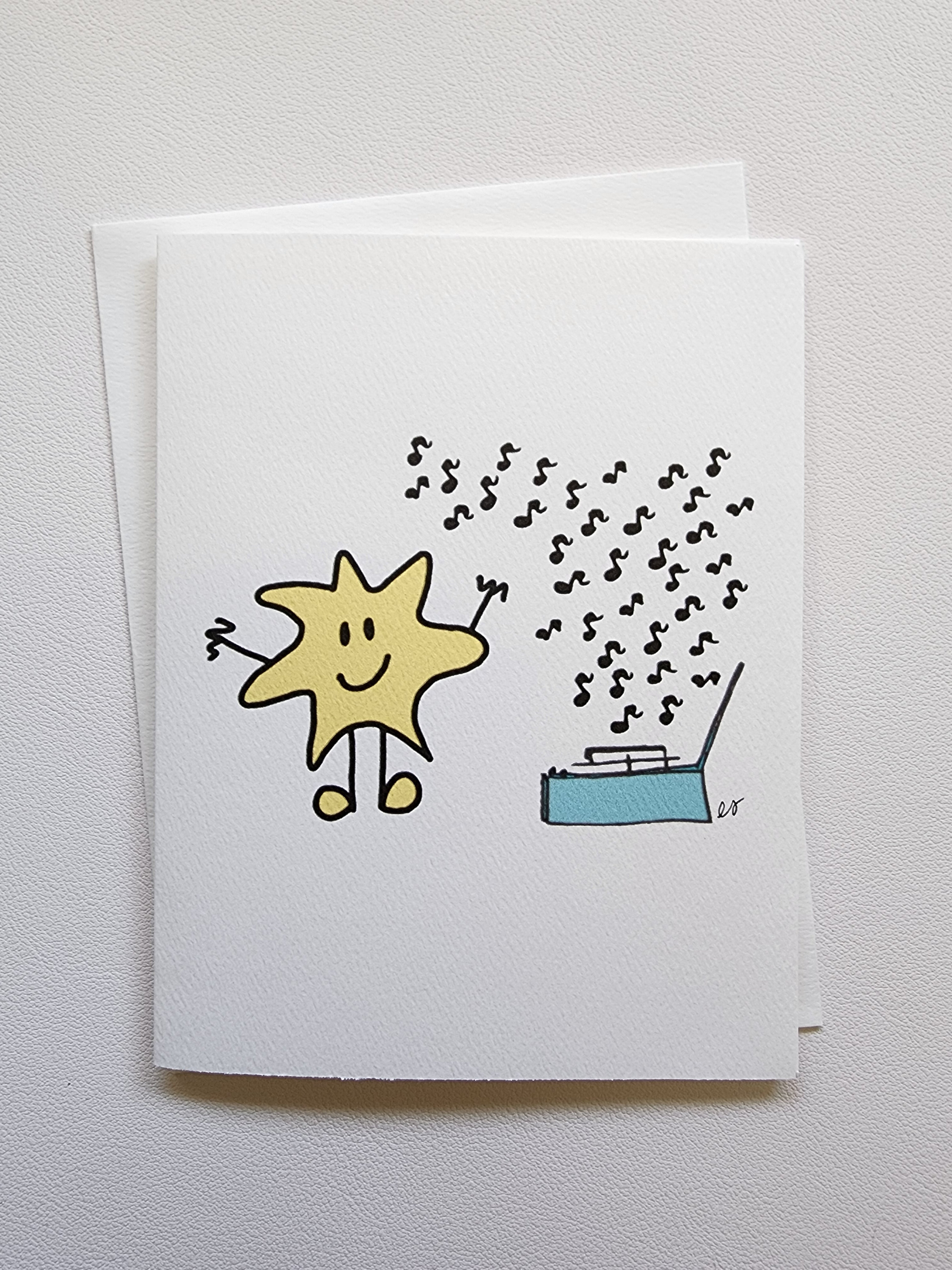 Music Card Record Player Card Blank Note Card Friend Card Anytime Card ...