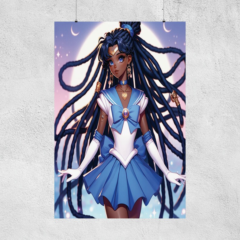 Unique Afro Anime Art Prints African American Characters in Dynamic ...