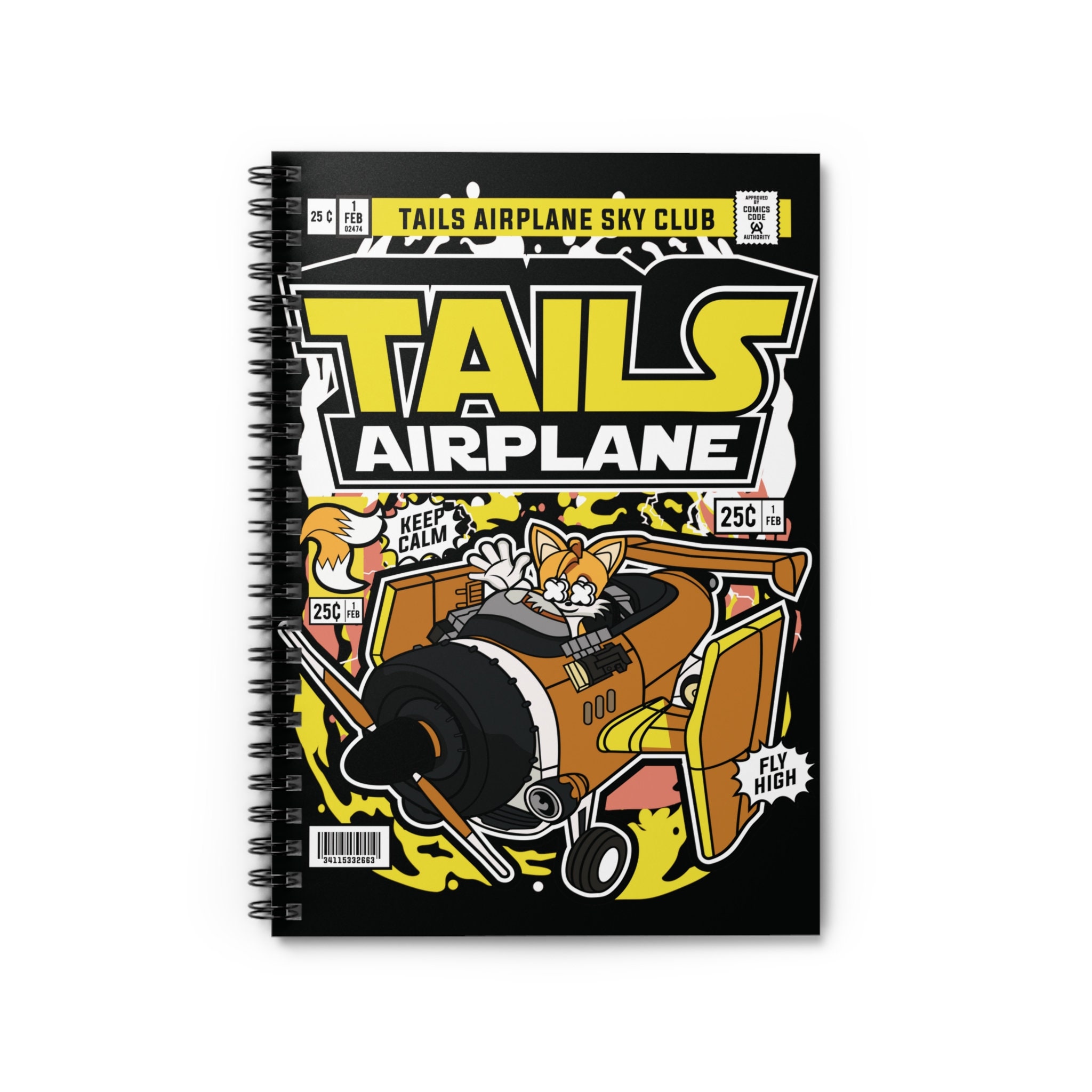 Tails Airplane Sonic Funko Pop Comic Cover Spiral Notebook - Etsy