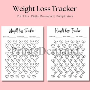 Pounds Lost Tracker / Printable Personalize Weight Loss / Pounds Lost ...
