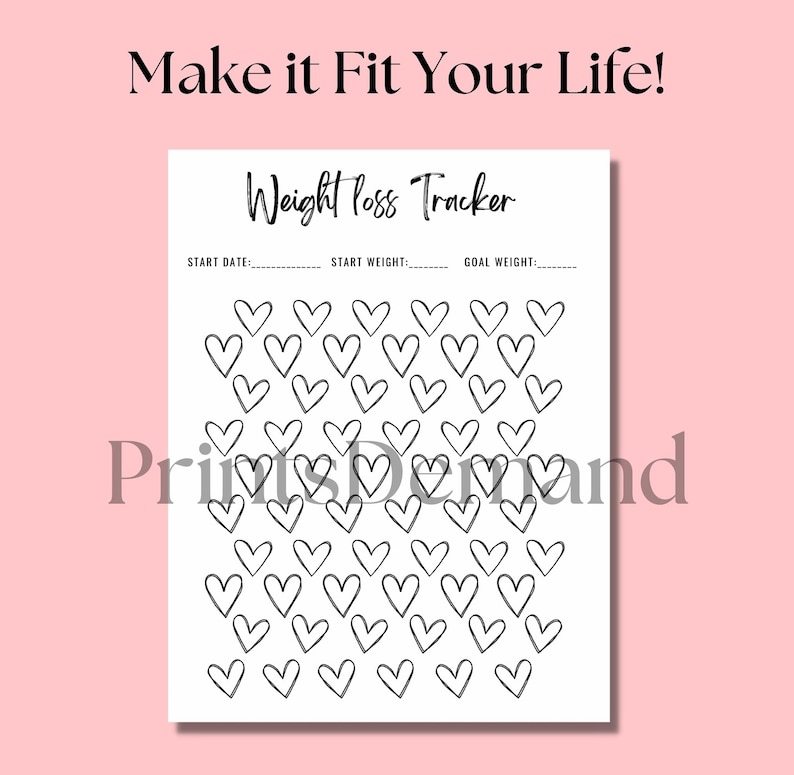 Pounds Lost Tracker / Printable Personalize Weight Loss / Pounds Lost ...