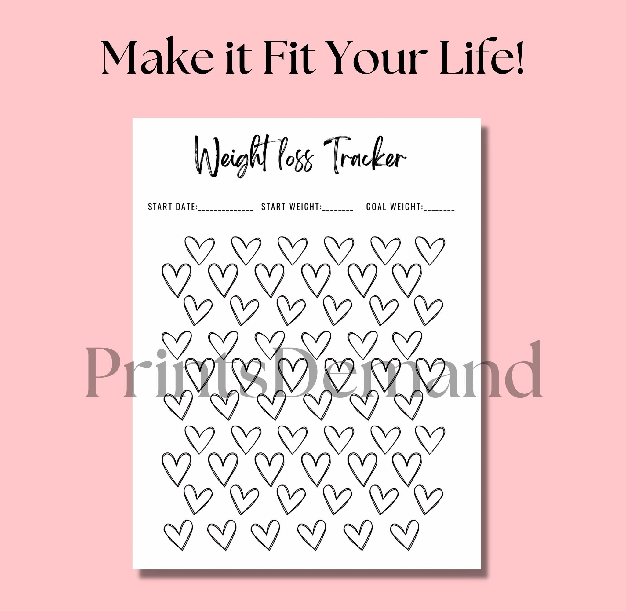 Pounds Lost Tracker / Printable Personalize Weight Loss / Pounds Lost ...