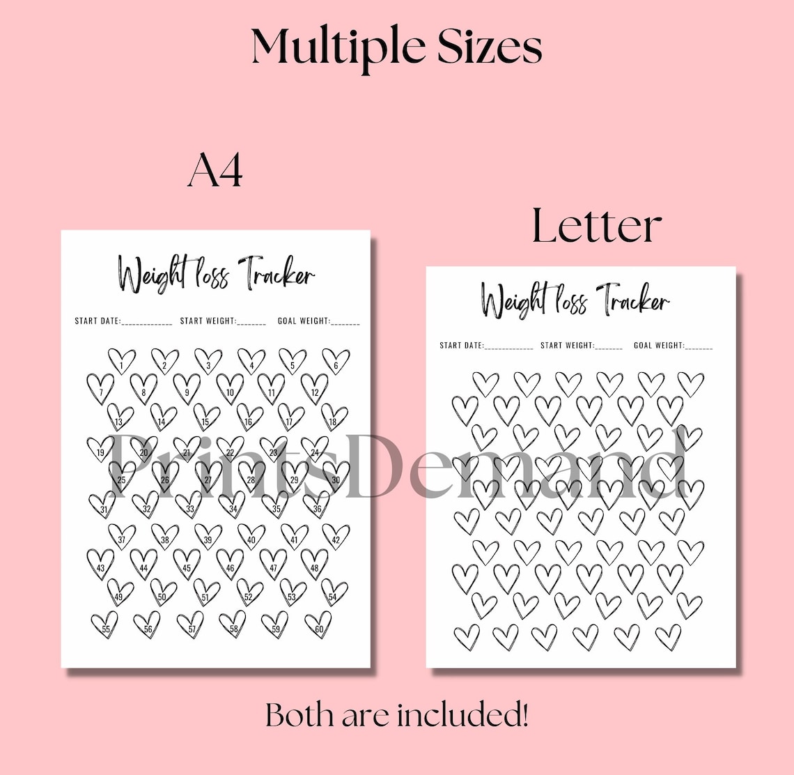 Pounds Lost Tracker / Printable Personalize Weight Loss / Pounds Lost ...