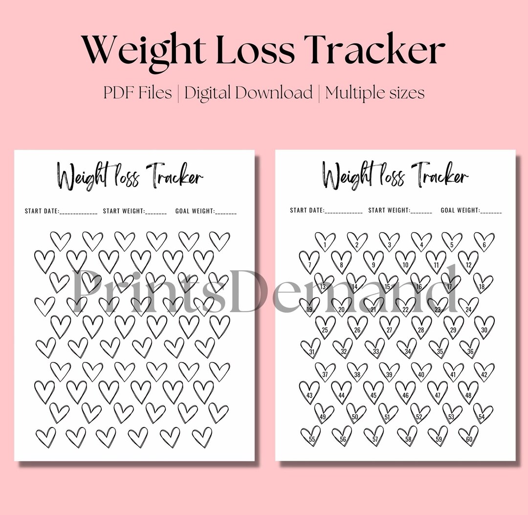 Pounds Lost Tracker / Printable Personalize Weight Loss / Pounds Lost ...