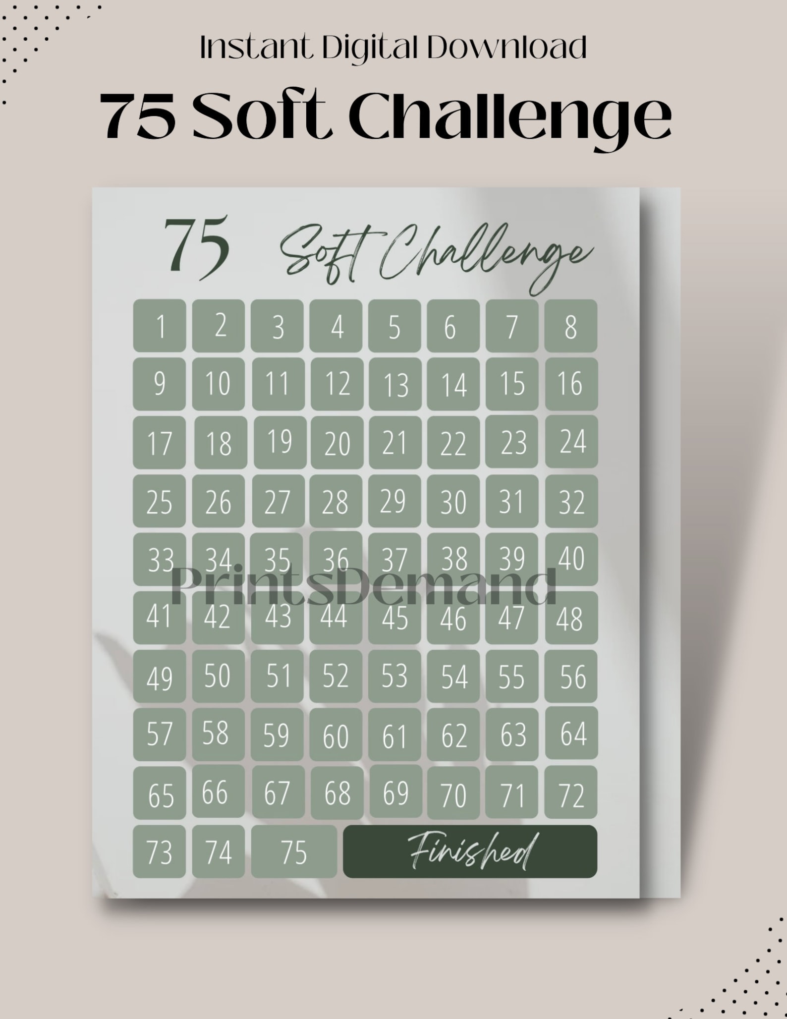 75 Soft Challenge Tracker, Editable GOODNOTES & Notability, 75 Soft ...