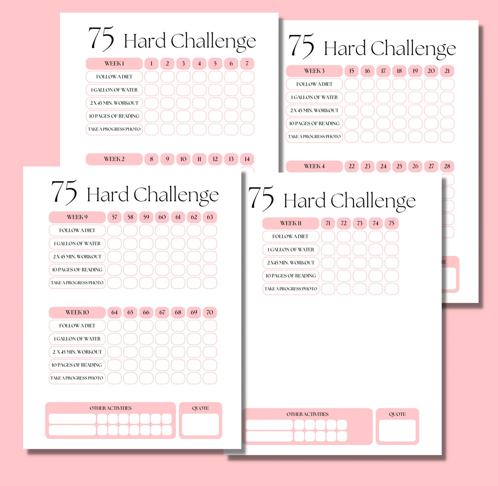 75 Hard Tracker / Harder 75 Soft / Digital Print / 75 Hard Tracker / 75 ...