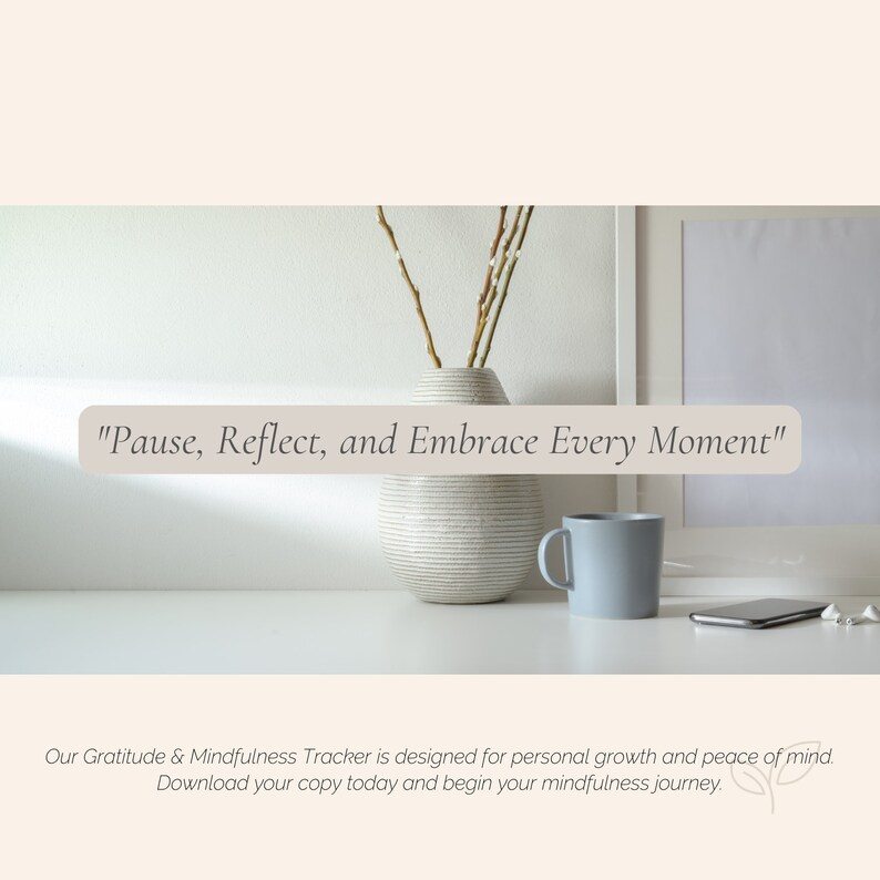 Gratitude & Mindfulness Tracker | Mindful Breaks Tracker | Journal for ...