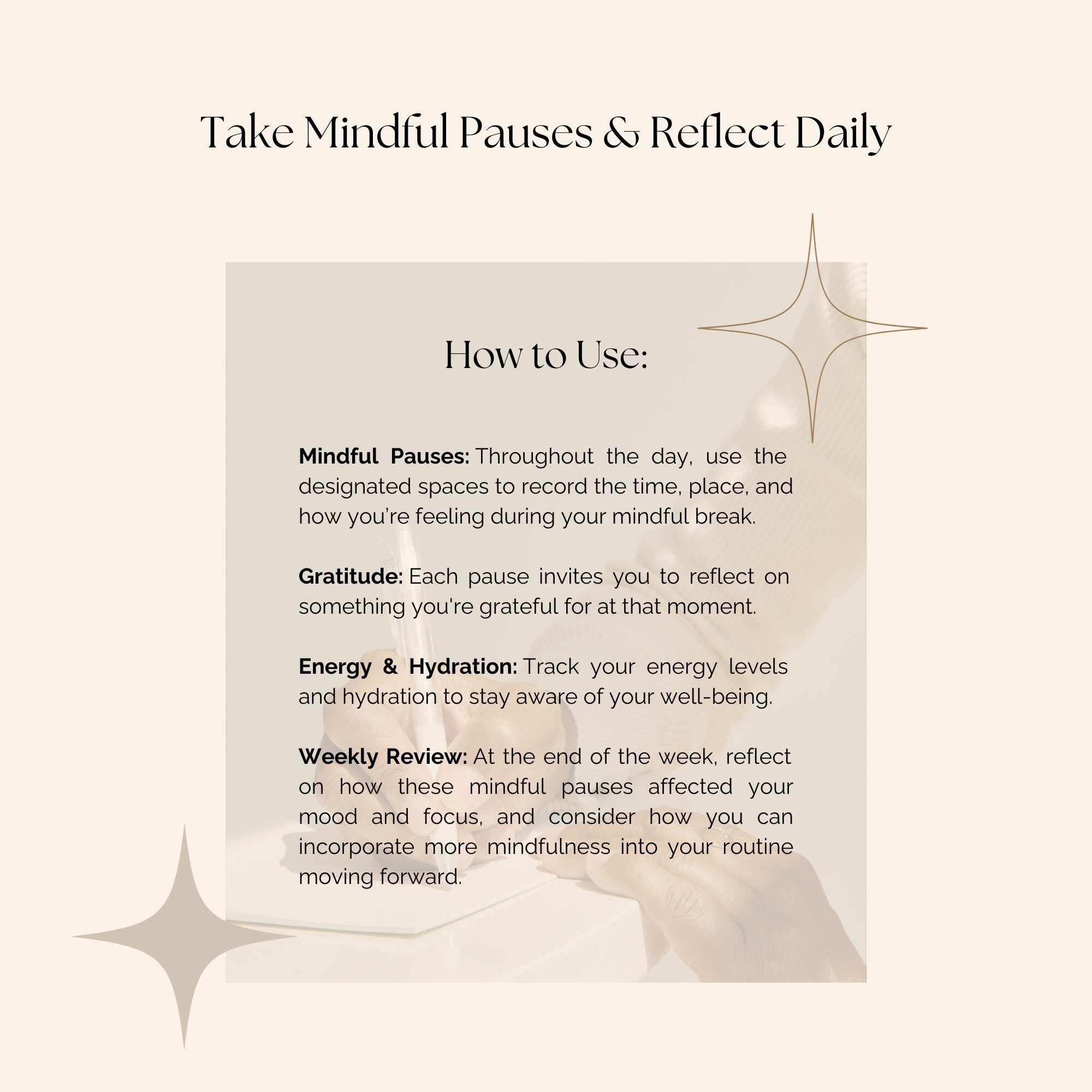 Gratitude & Mindfulness Tracker | Mindful Breaks Tracker | Journal for ...