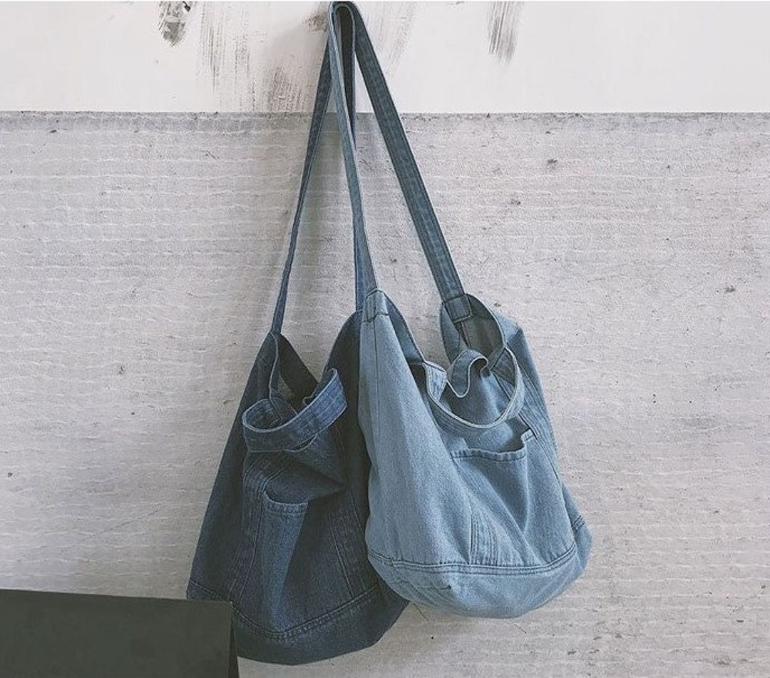 Minimalist Denim Shoulder Bags Denim Tote Bag-denim Shoulder Bags ...