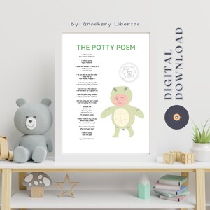 Turtle Potty Training Poem, Toilet Humor, Kids Funny Digital Art ...