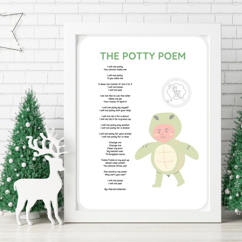 Turtle Potty Training Poem, Toilet Humor, Kids Funny Digital Art ...