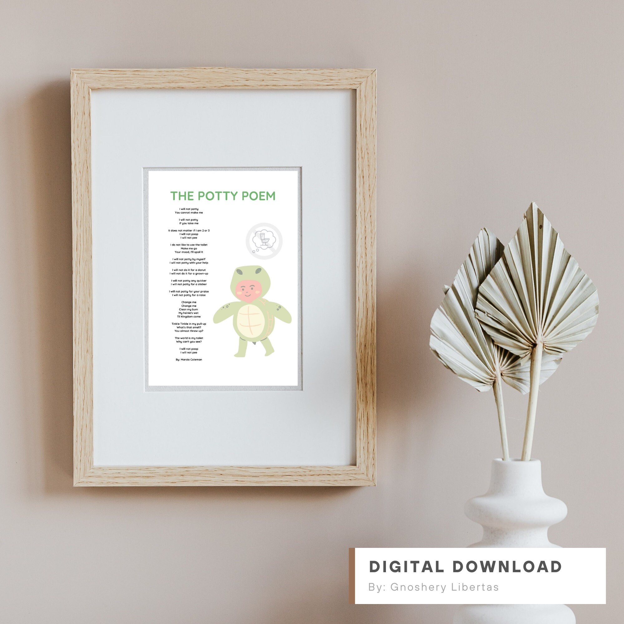 Turtle Potty Training Poem, Toilet Humor, Kids Funny Digital Art ...
