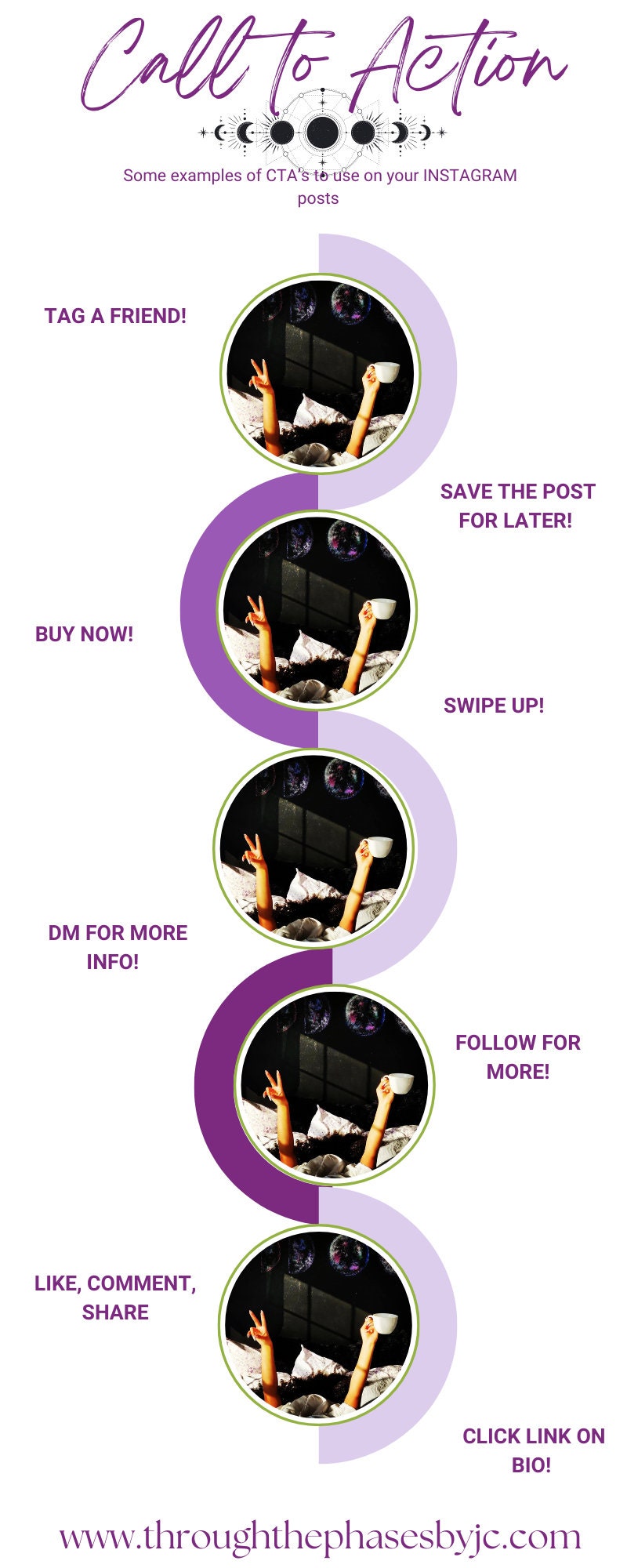 Social Media Call to Action Infographic Networking Marketing Business ...