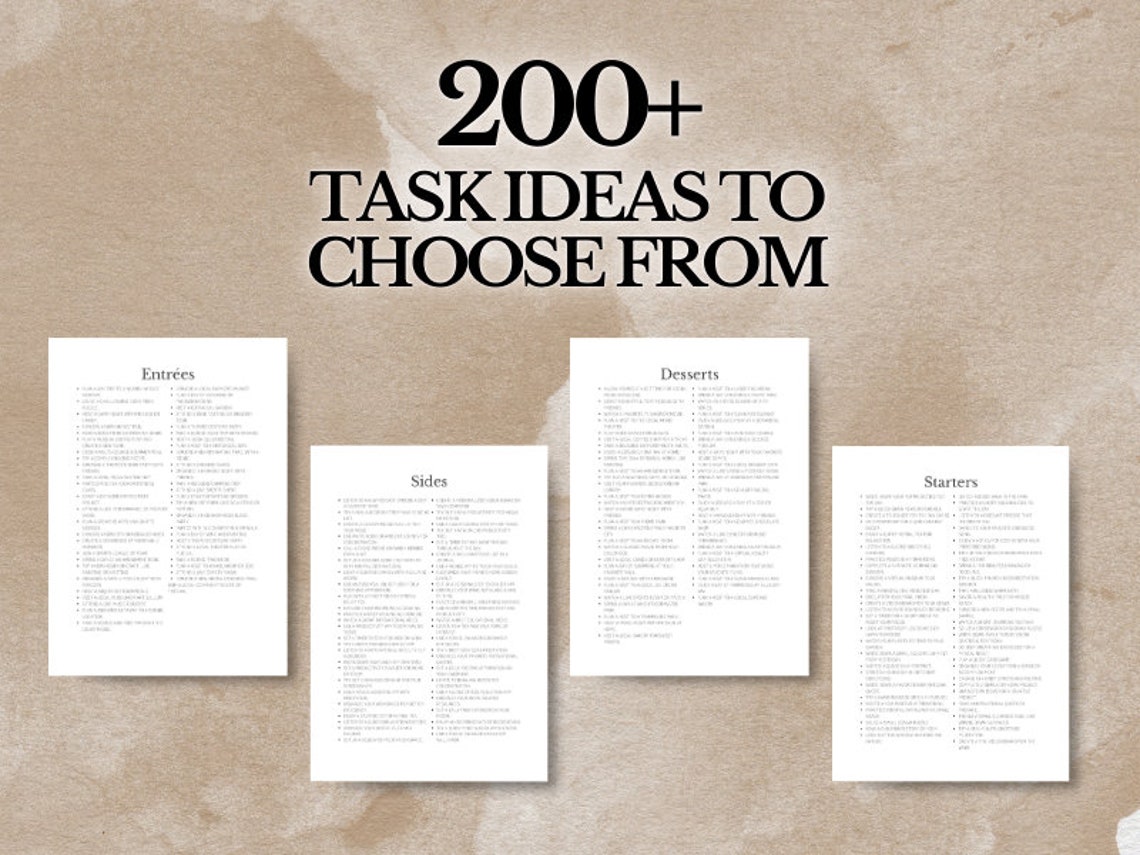 Dopamenu Dopamine Menu 200 Task Ideas Included Aesthetic ADHD Dopamine ...