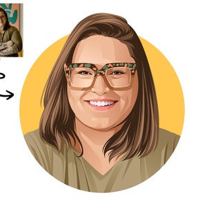 Custom Illustrated Avatars Custom Portrait From Photo Digital Vector ...