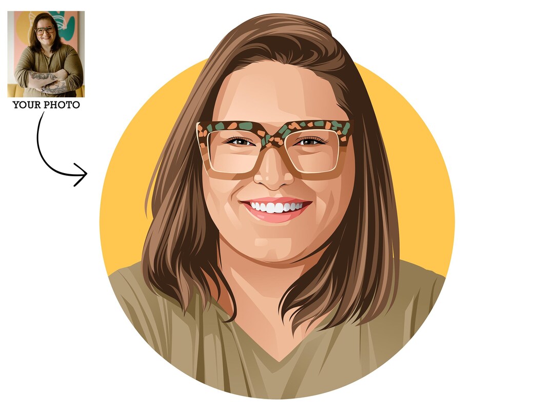 Custom Cartoon PORTRAIT From Photo | Personalized Digital Illustration ...