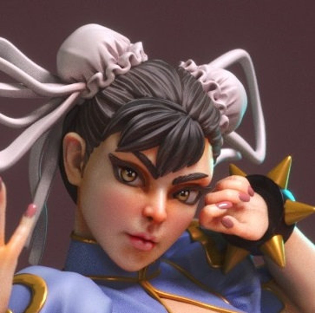 Chun-li 3D Printed Statue Painted or Garage/model Kit Designed by ...
