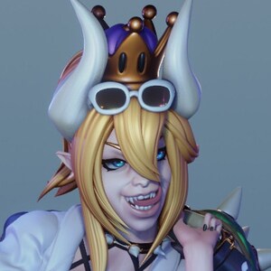 Bowsette 3D Printed Statue | Painted or Garage/model Kit | Designed by ...