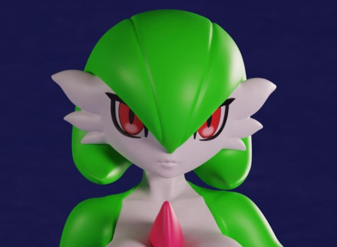 Gardevoir 3D Printed Statue Painted or Garage/model Kit Designed by ...