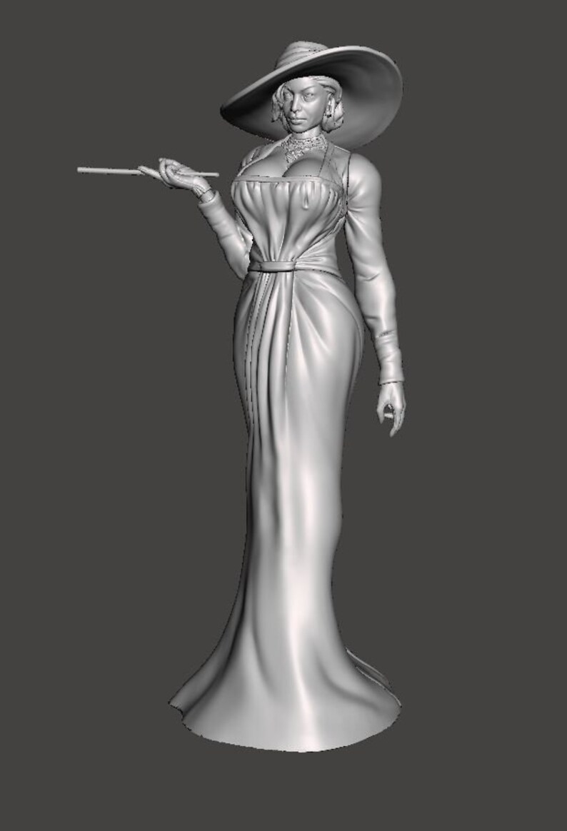 Lady Dimitrescu 3D Printed Statue Painted or Garage/model - Etsy