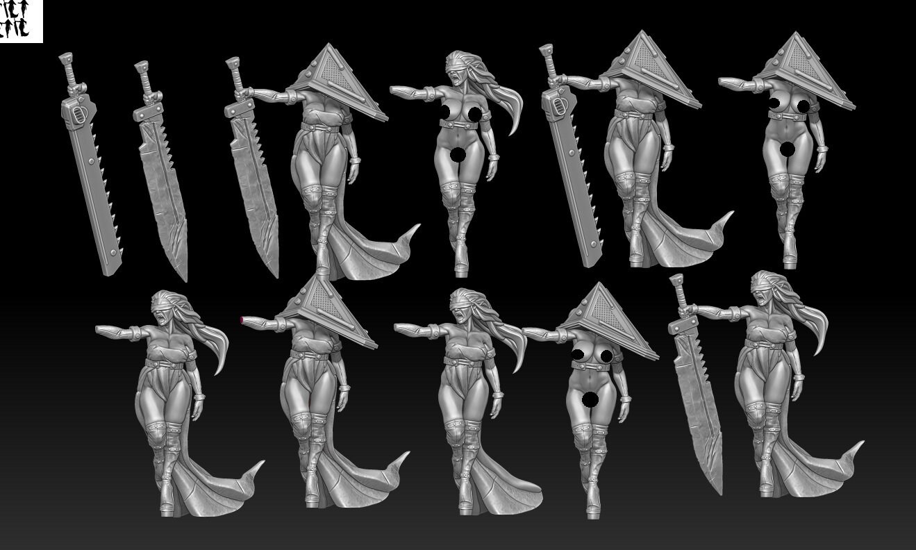 The Repented / Triangle Head Miniature for Dnd/tabletop - Etsy