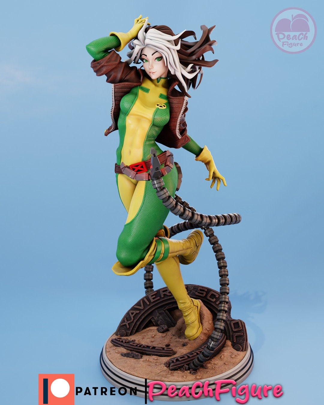 Rogue 3D Printed Statue Painted or Garage/model Kit Designed by Peach ...