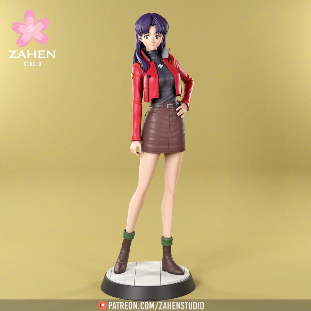 Misato 3D Printed Statue | Painted or Garage/model Kit | Designed by ...