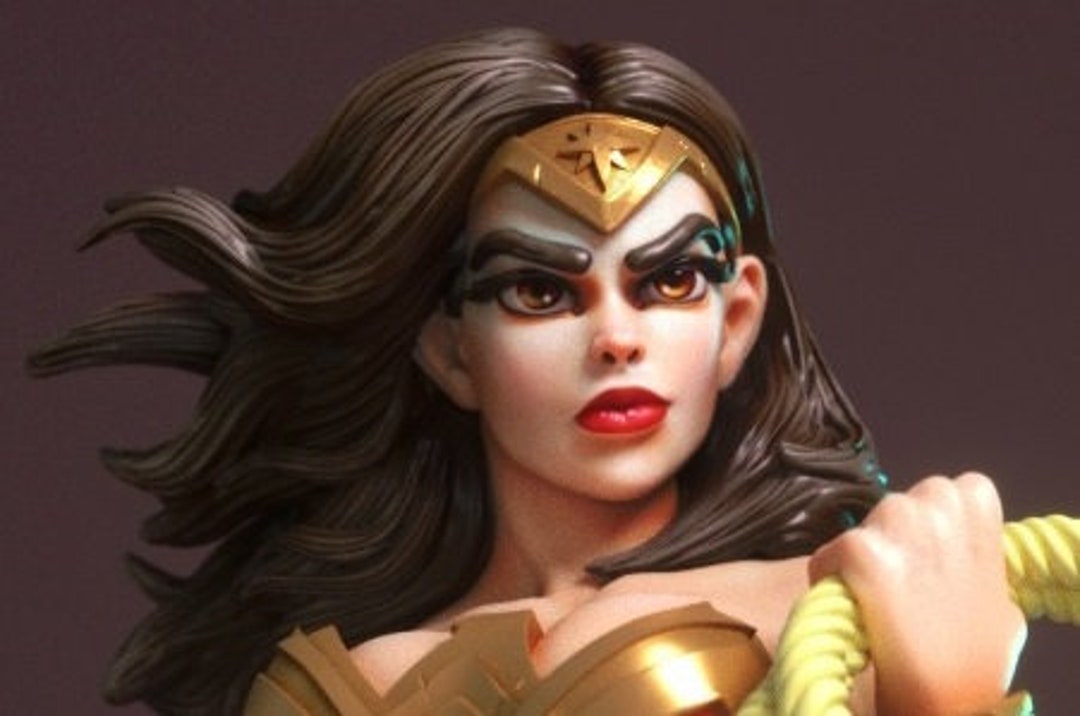 Wonder Woman 3D Printed Statue Painted or Garage/model Kit Designed by ...