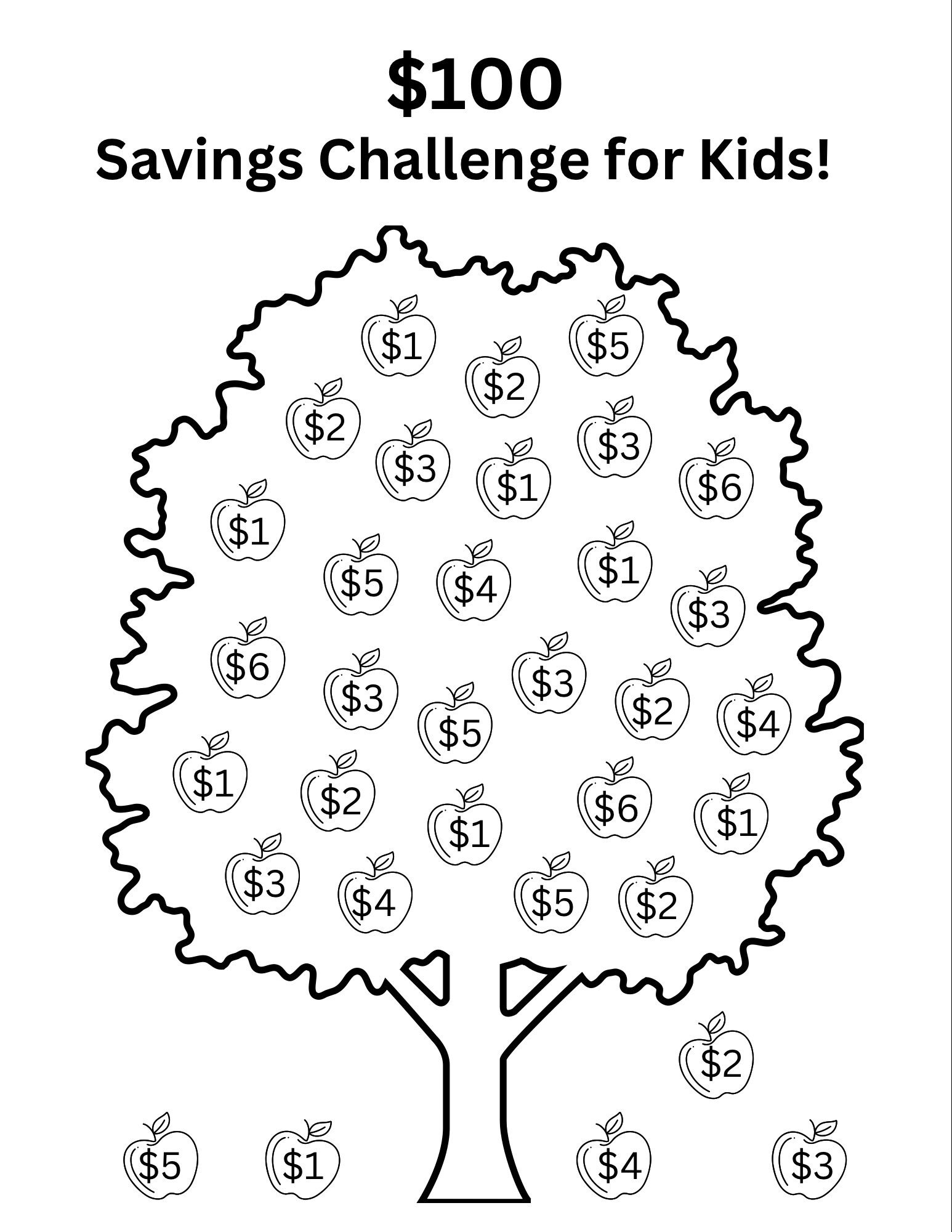 Savings Challenge for Kids! - Etsy