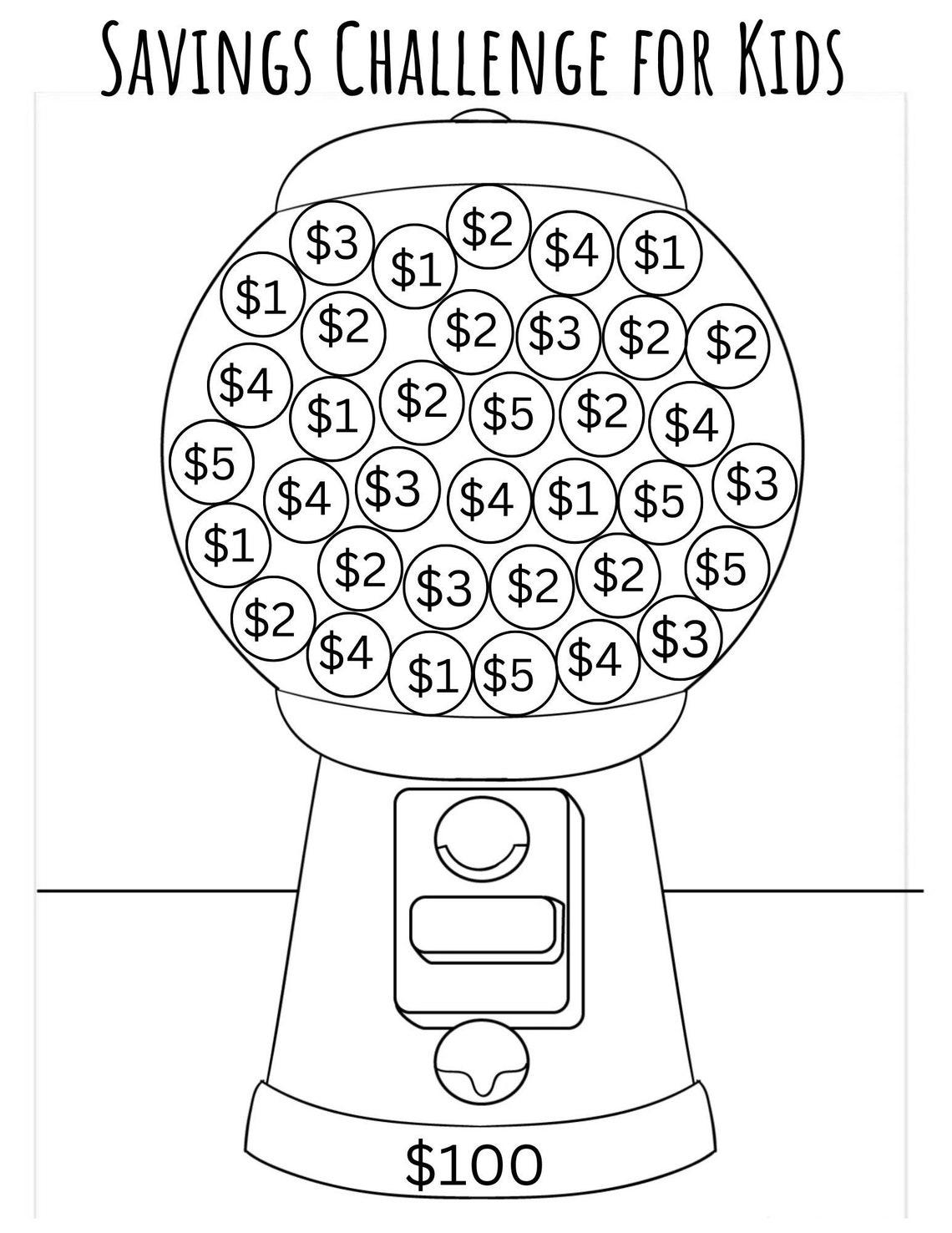 Savings Challenge for Kids! - Etsy