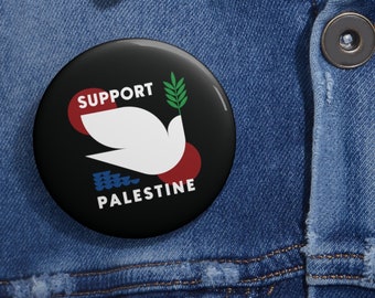 Israel and Palestine Pins Support Middle East Peace Free Palestine ...