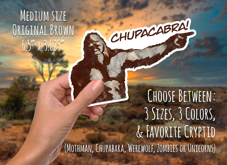 Funny Bigfoot/sasquatch Pointing Sticker. Original Brown Color Choice ...